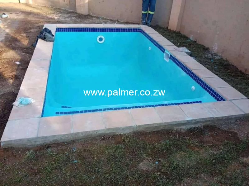 PSP02 2.4m by 4m Swimming pool - Palmer Construction Zimbabwe