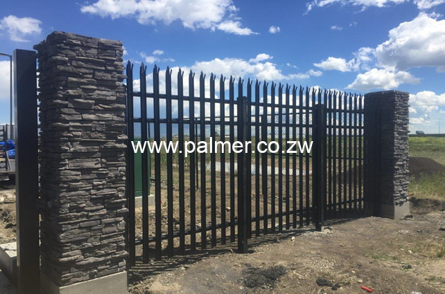 2.7m palisade fence supply & fix - Palmer Construction Zimbabwe